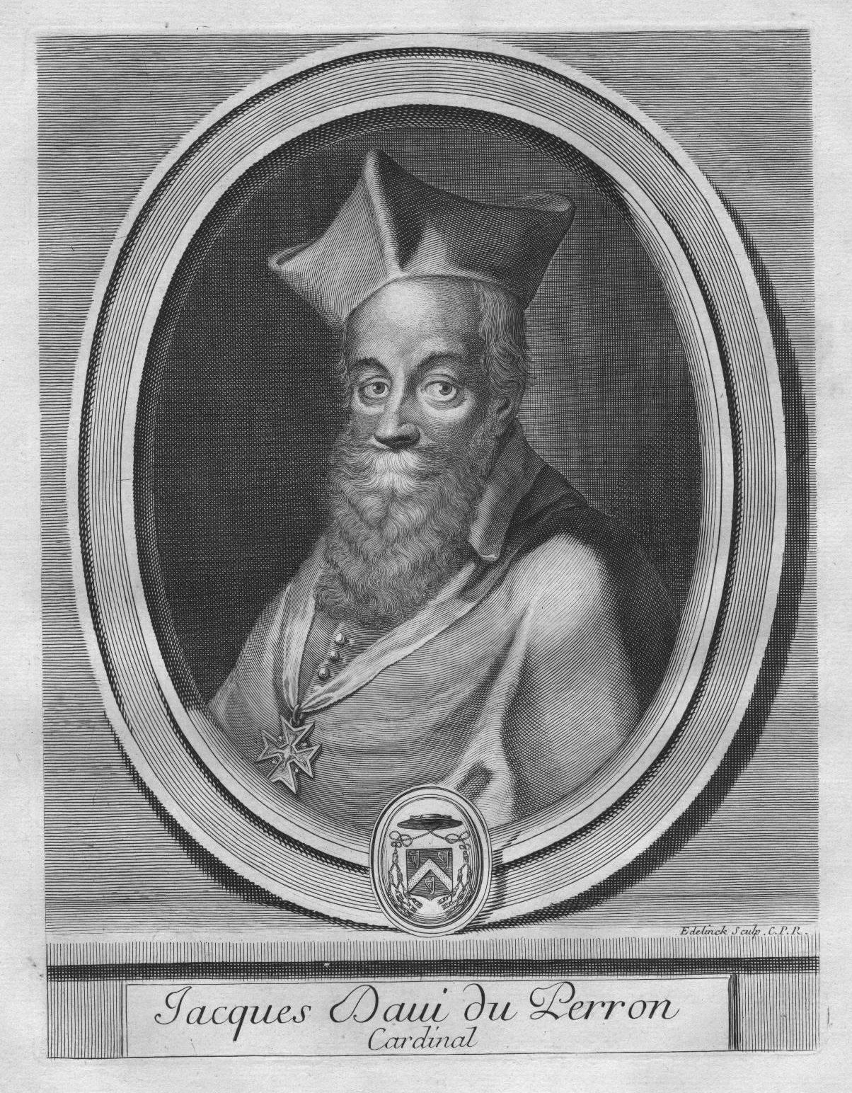 Jacques-Davy Duperron - Perron Cardinal - Portrait Wappen: (1780) Kunst ...