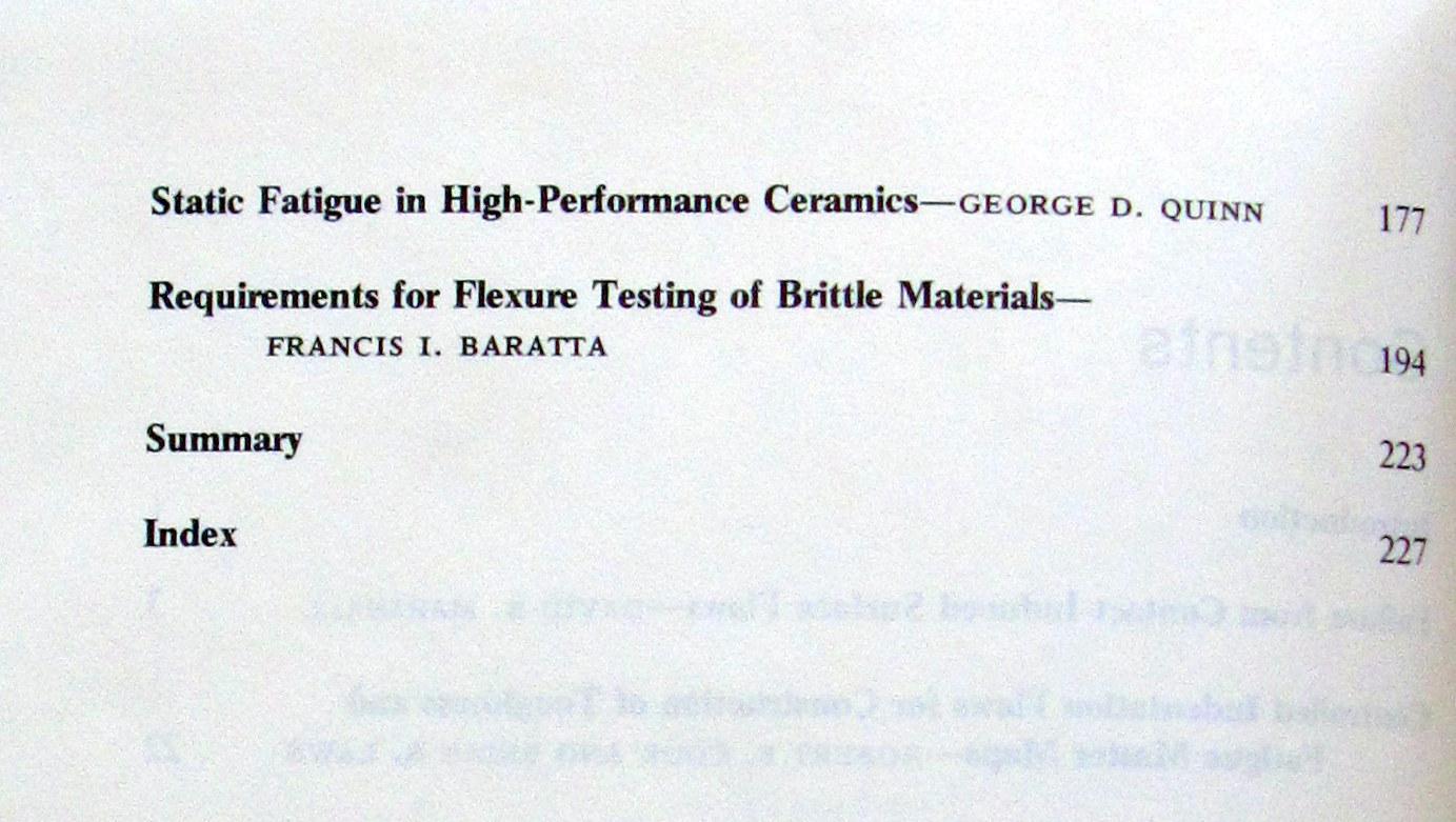 Methods for Assessing the Structural Reliability of Brittle Materials ... Methods for Assessing the Structural Reliability of Brittle Materials ...
