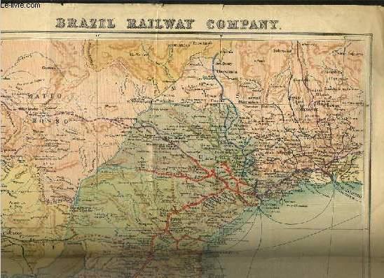 1 CARTE - BRAZIL RAILWAY COMPANY - RESEAUX DE CHEMINS DE FER DU SUD DU ...