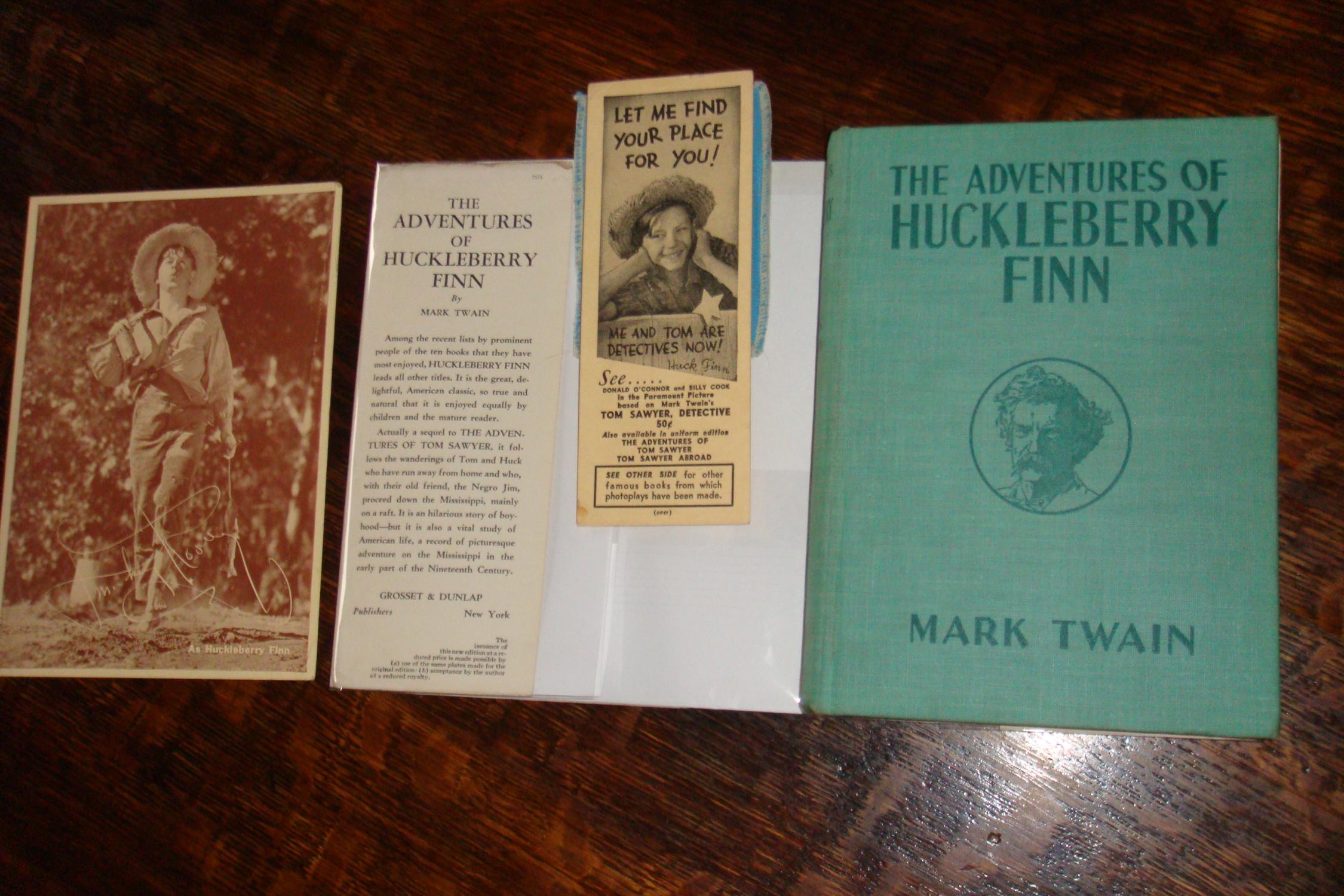 The Adventures of Huckleberry Finn + rare promo materials by Twain ...