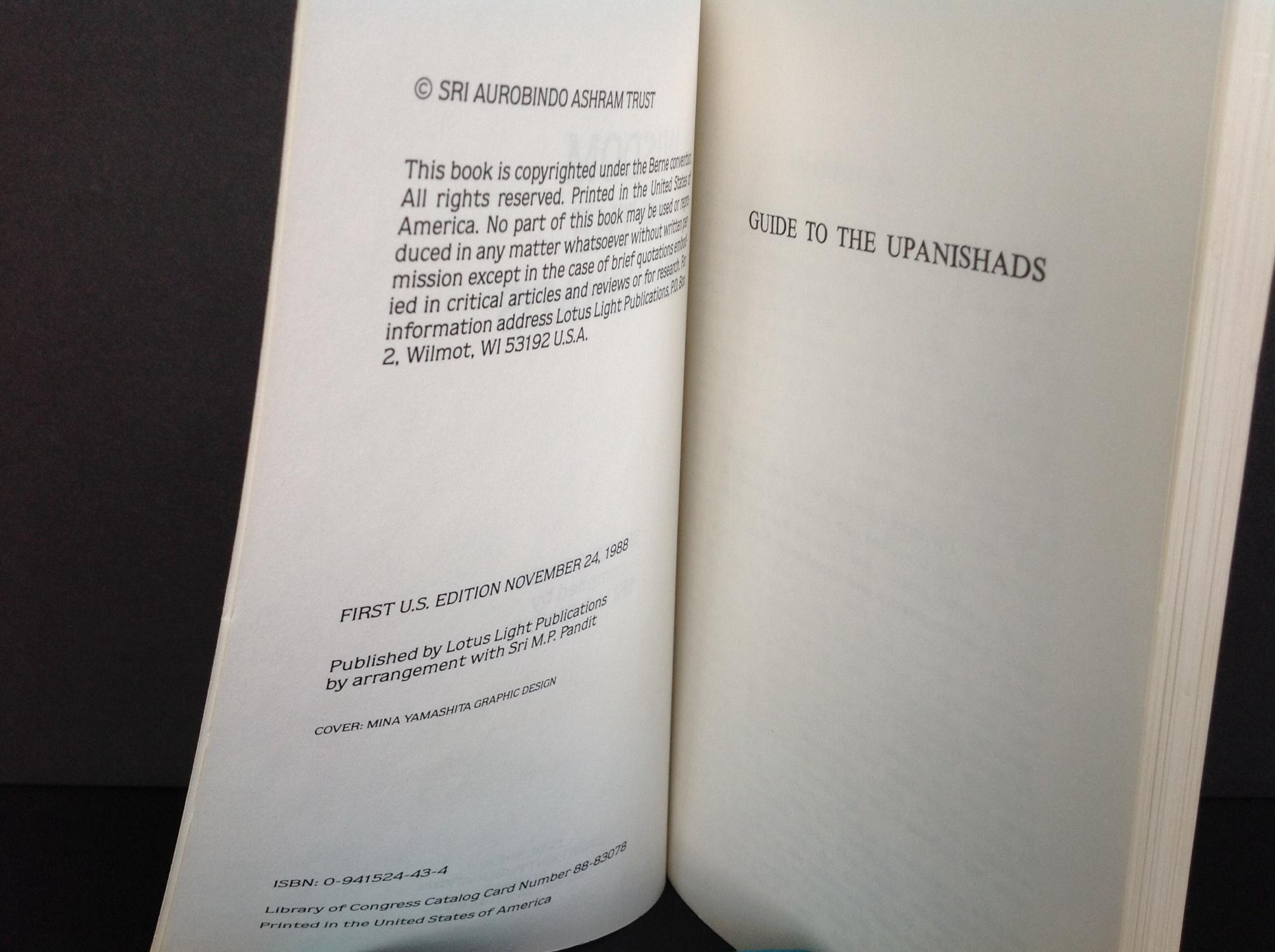 Wisdom Of The Upanishads Guidance From Sri Aurobindo By Aurobindo