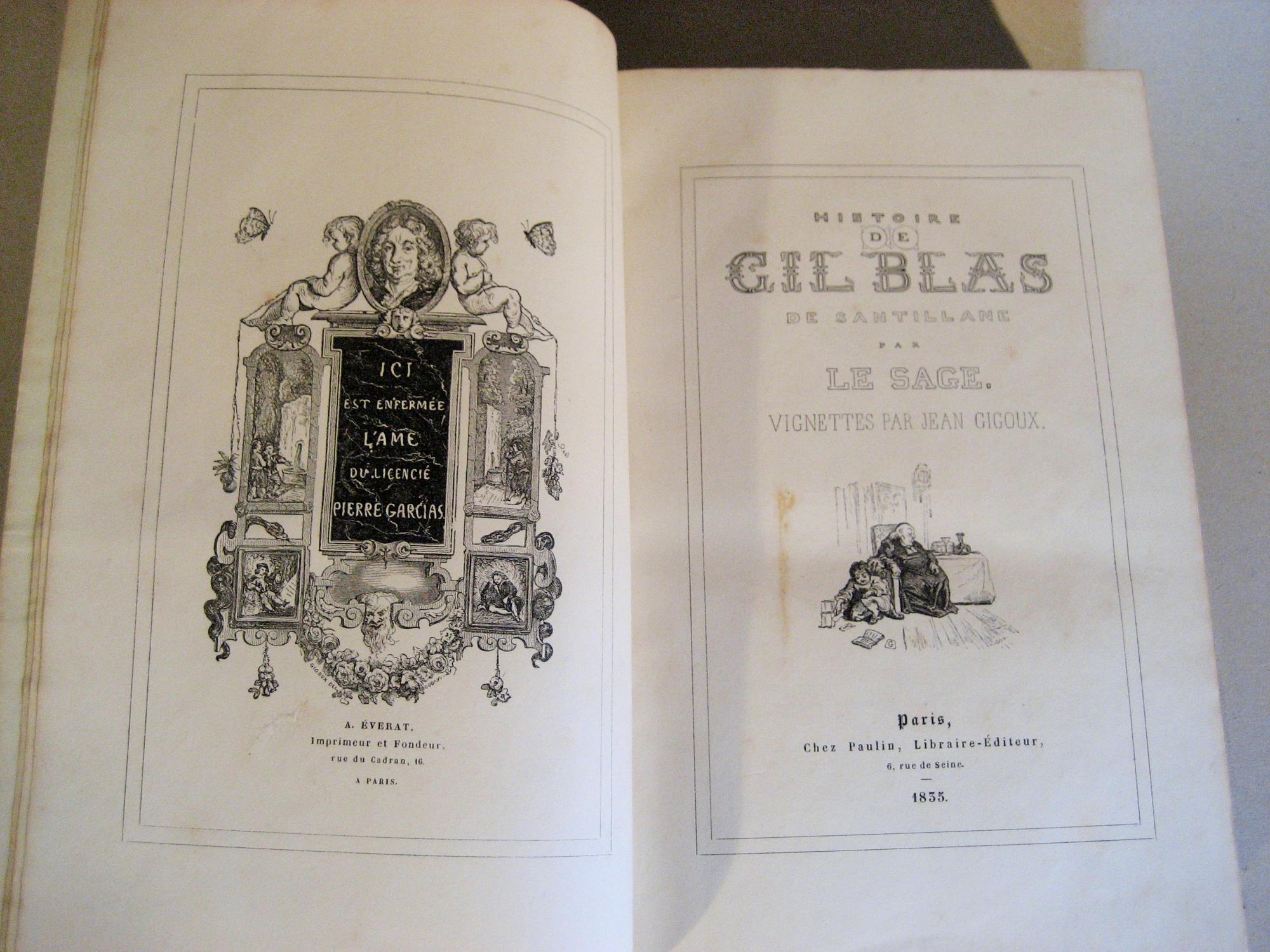 Histoire de Gil Blas de Santillane by LE SAGE: Bon Couverture rigide ...