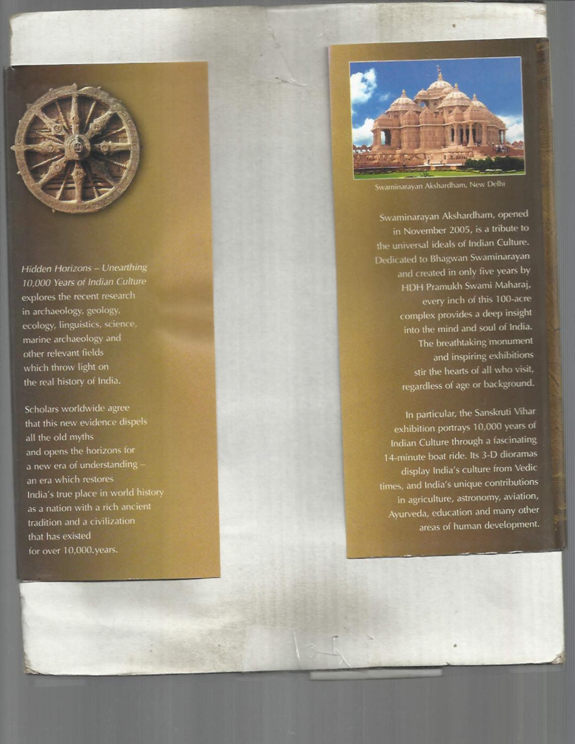 HIDDEN HORIZONS: Unearthing 10,000 Years Of Indian Culture. par Frawley ...