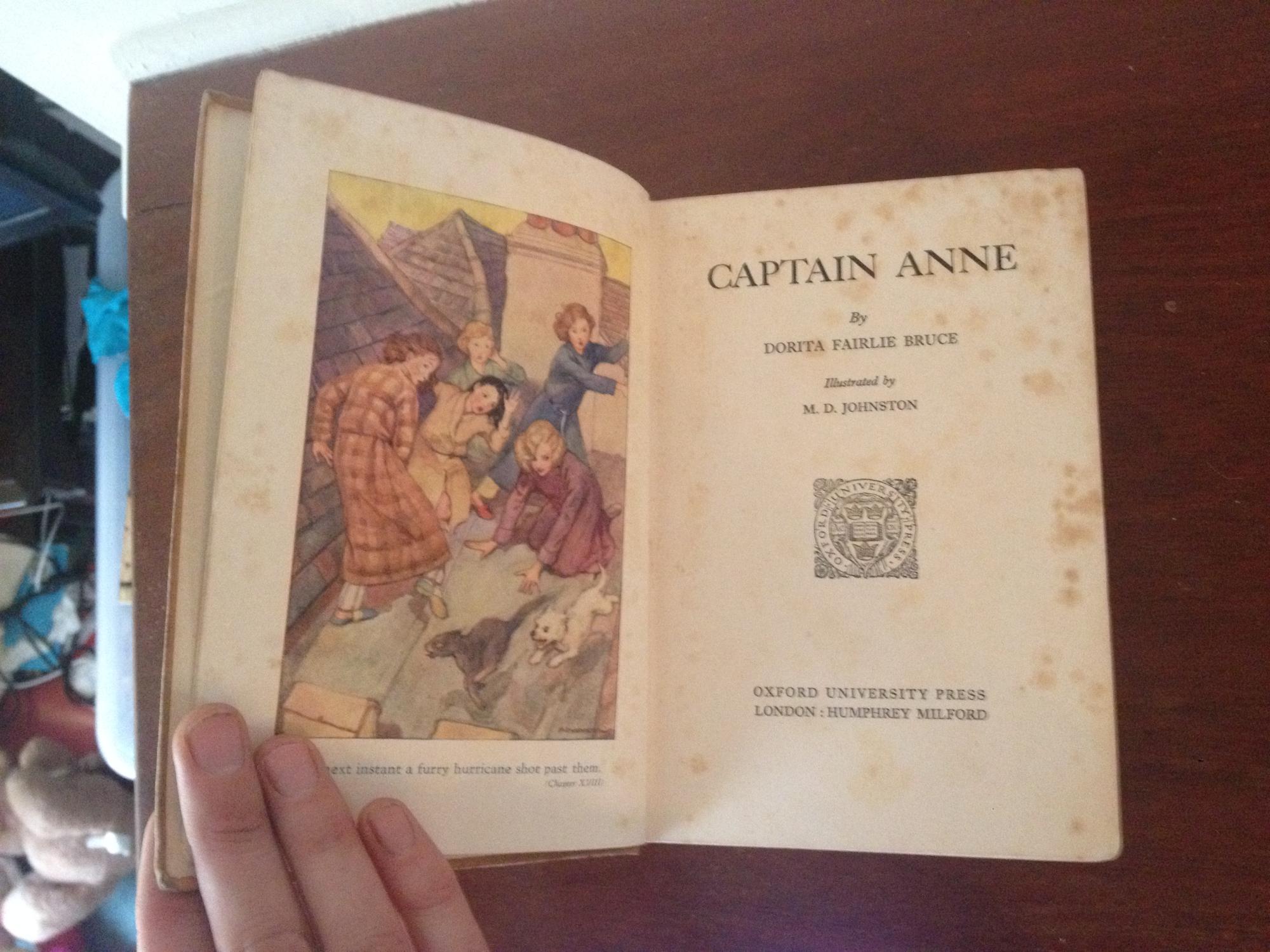 Captain Anne by Bruce, Dorita Fairlie: Good Hardcover (1939) 1st ...