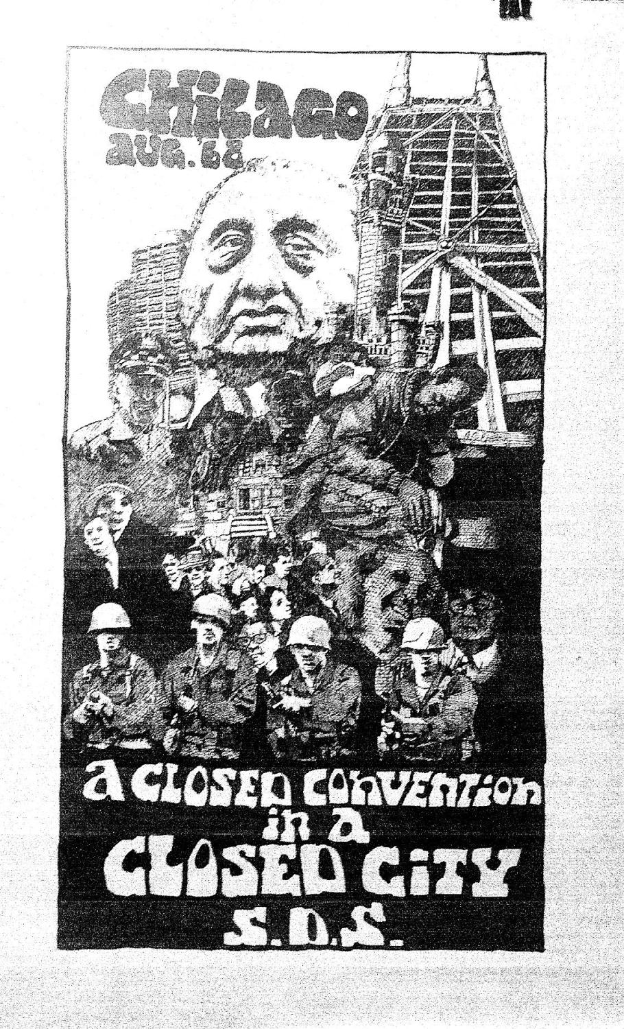 1968 DEMOCRATIC NATIONAL SDS PROTESTER POSTER: (1968) First Edition ...