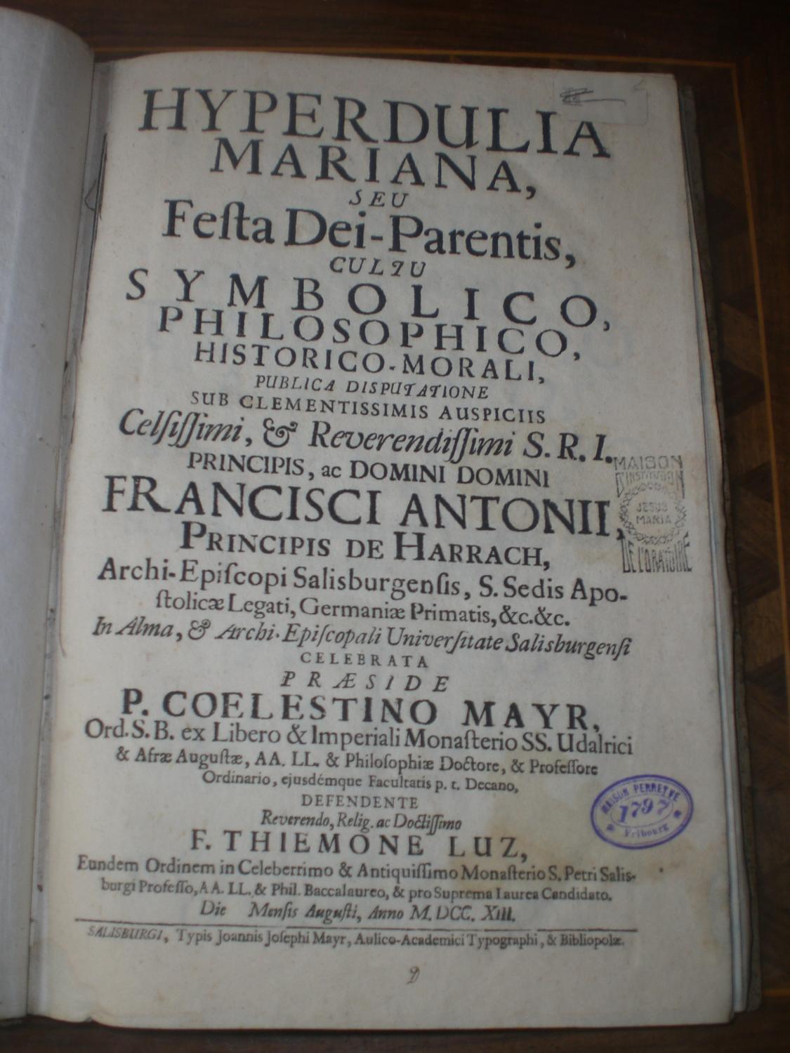 Hyperdulia Mariana Seu Festa Dei-Parentis, cultu symbolico ...