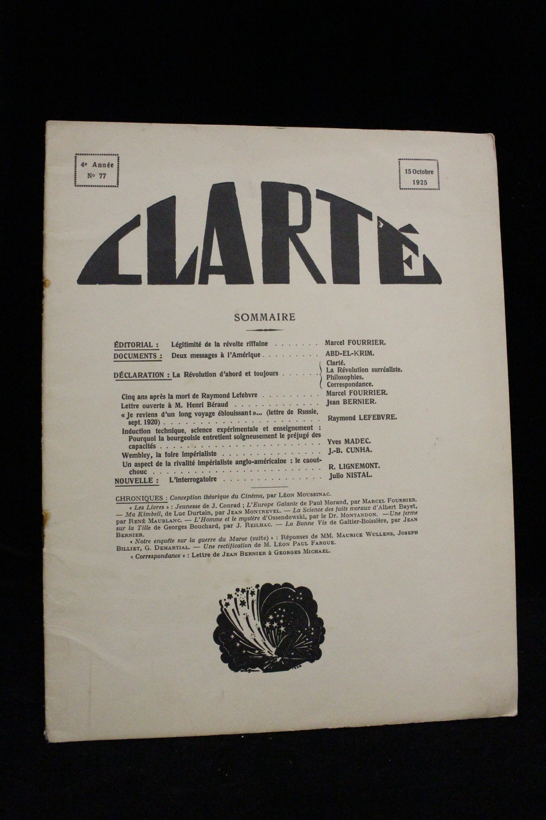 Clarté N°77 de la 4ème année by COLLECTIF: couverture souple (1925 ...