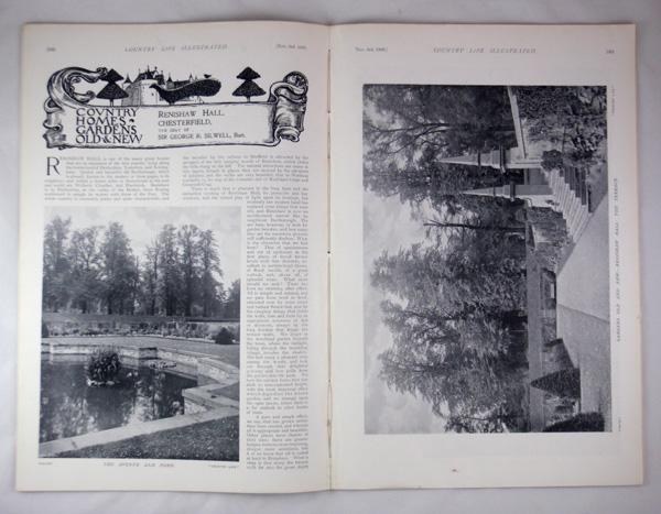 Original Issue of Country Life Magazine Dated November 3rd 1900, with a ...