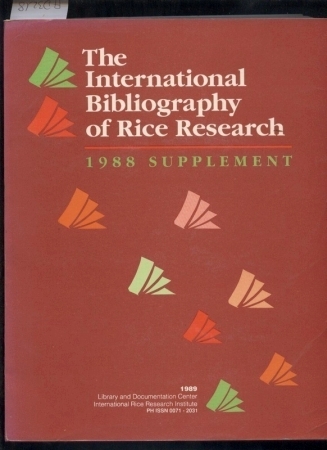 The International Bibliography of Rice Research by Zamora,Milagros ...