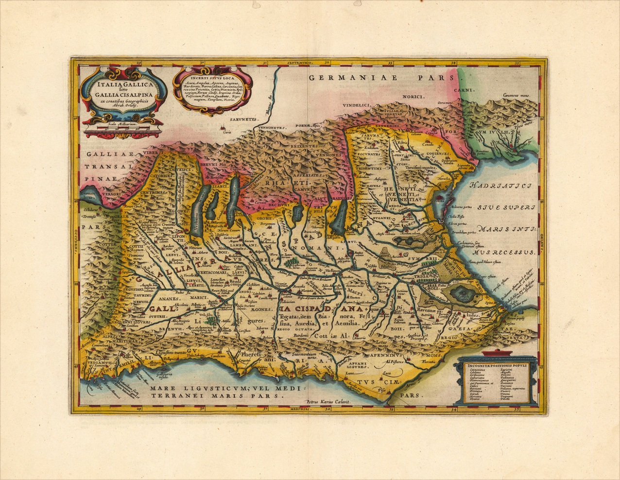 Italia Gallica sive Gallia Cisalpina ex conatibus Geographicis Abrah ...
