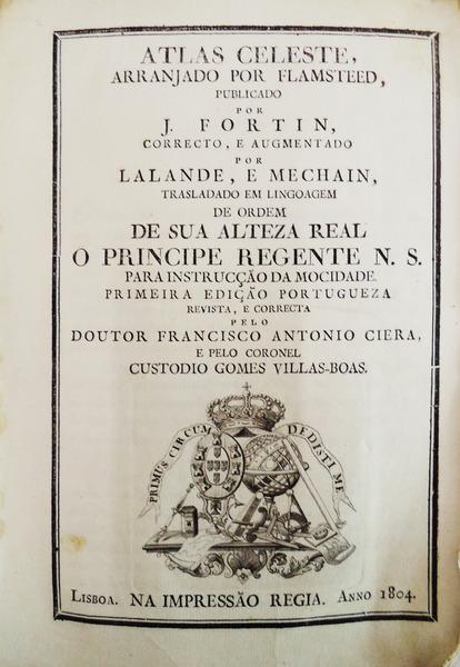ATLAS CELESTE ARRANJADO POR FLAMSTEED by VELOSO. (Jóse Mariano da ...