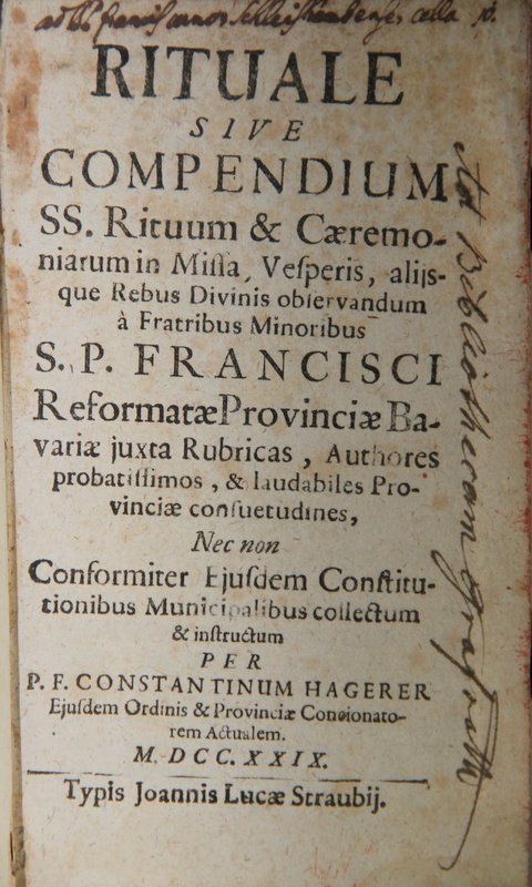 Rituale Sive Compendium SS. Rituum & Caeremoniarum in Missa, Vesperis ...