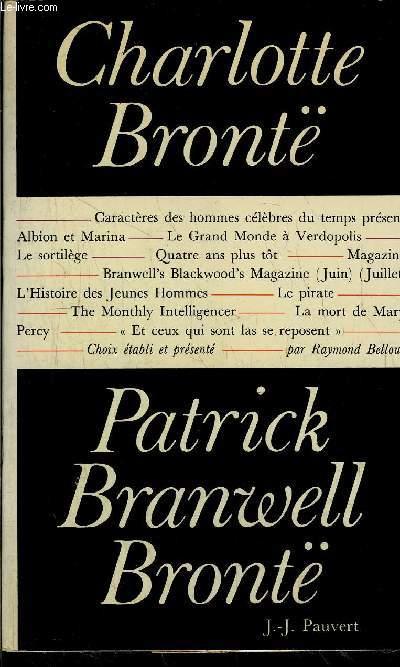 PATRICK BRANWELL BRONTE by BRONTE CHARLOTTE: bon Couverture souple ...