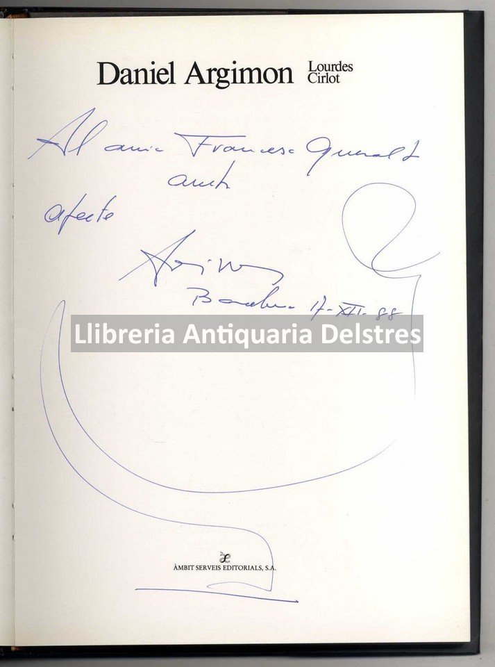 Daniel Argimon. by [ARGIMON] Cirlot, Lourdes.: (1988) | Llibreria ...