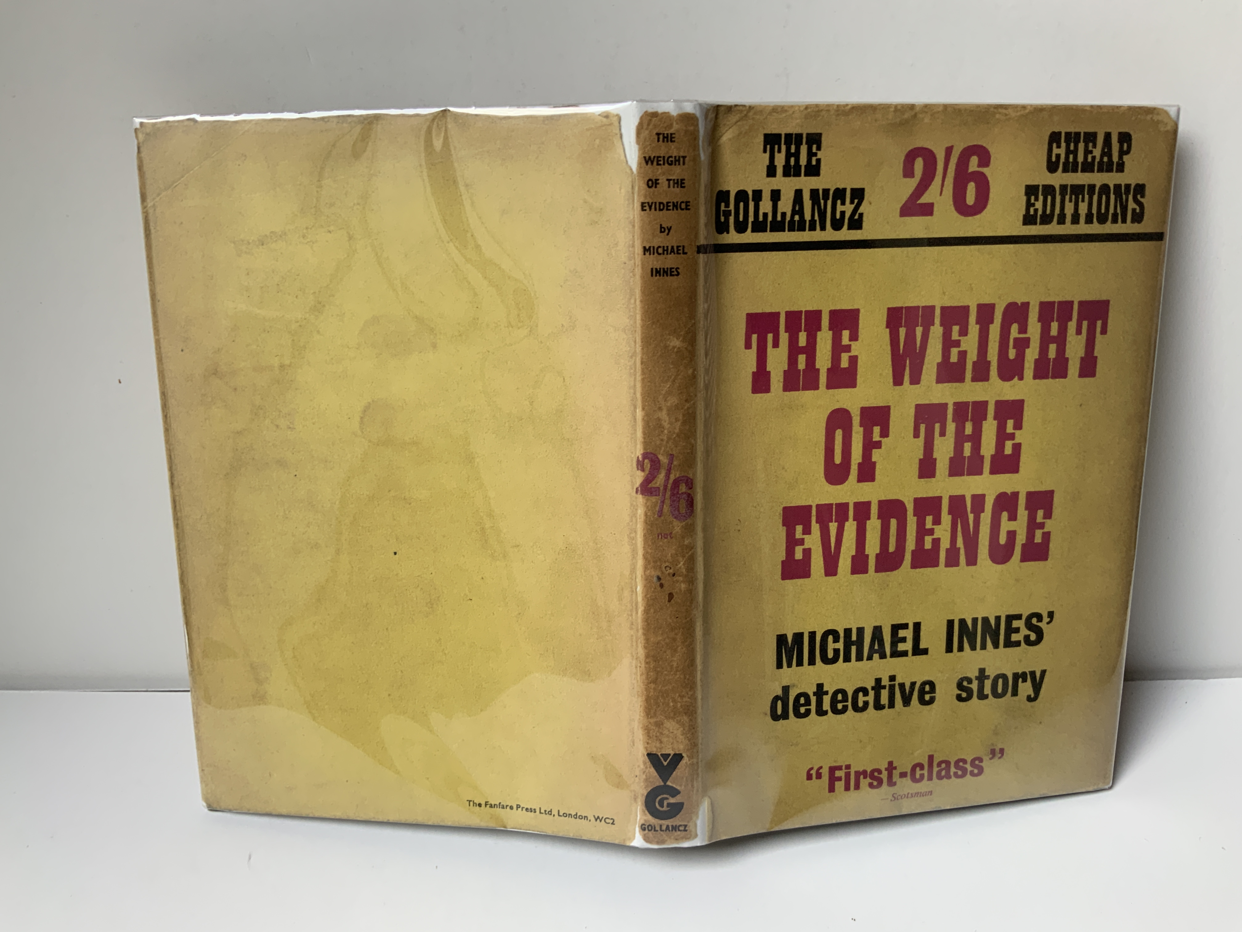 THE WEIGHT OF THE EVIDENCE by Michael Innes: Fair Hardcover (1948) 3rd ...