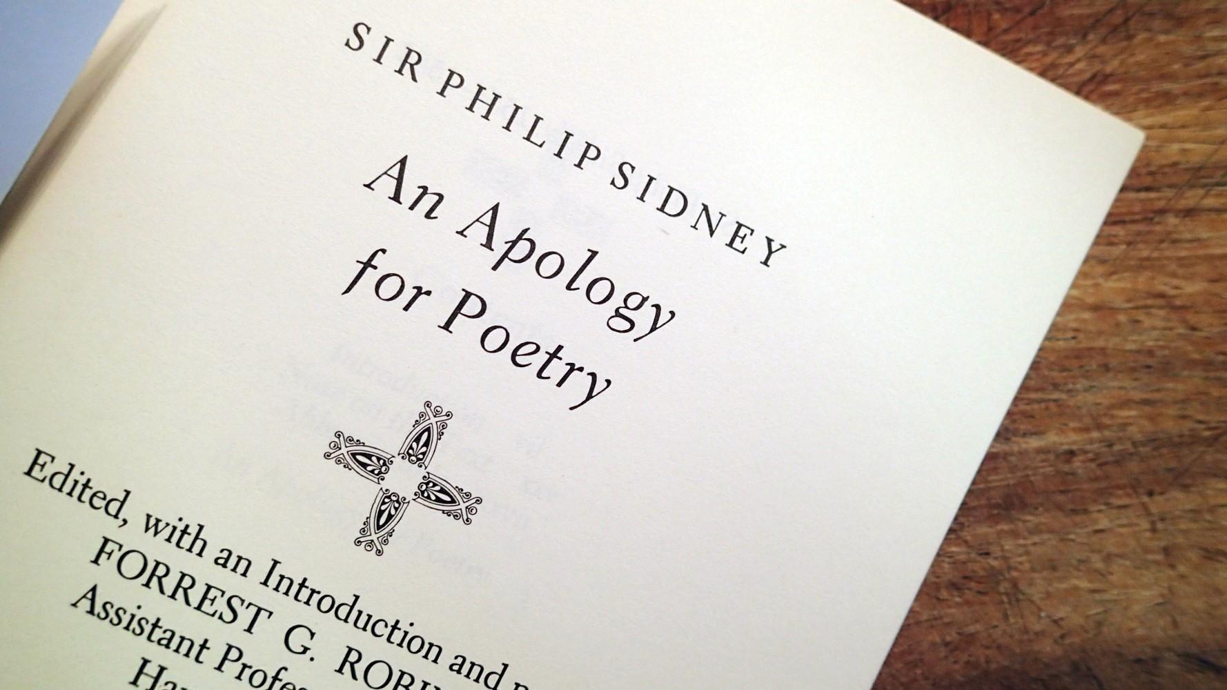 AN APOLOGY FOR POETRY by Sidney, Sir Philip: Robinson, Forrest G. (Ed ...