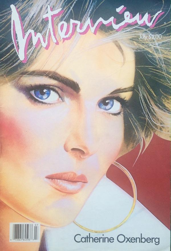 Andy Warhols Interview July 1986 Catherine Oxenberg Cover 1986