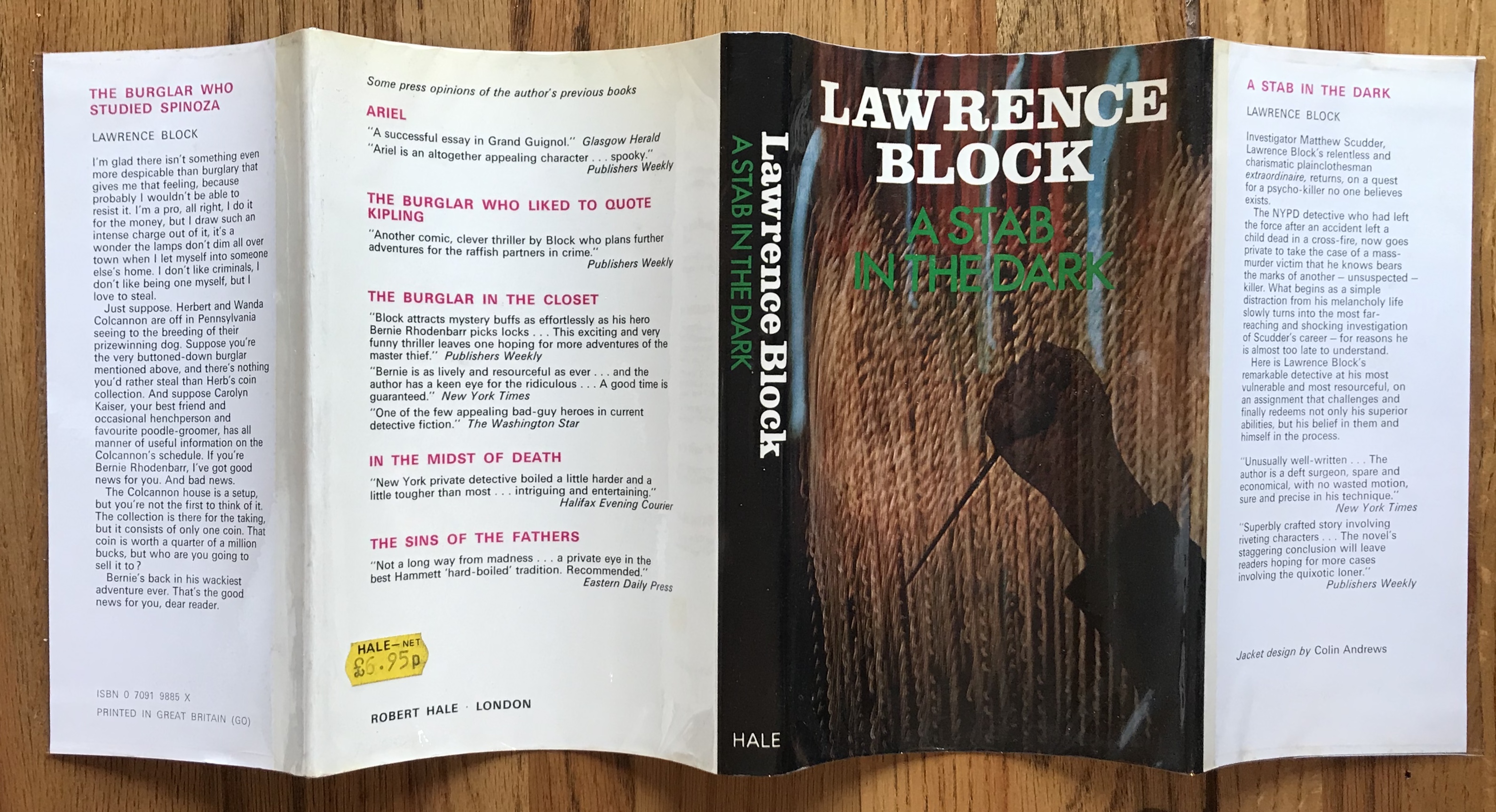 A STAB IN THE DARK by BLOCK LAWRENCE: Hard Cover (1972) First Edition ...