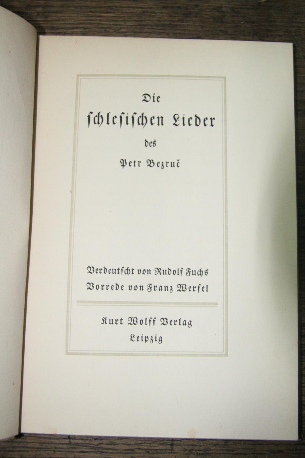 Schlesische Lieder by Petr Bezruc / Verdeutscht von Rudolf Fuchs ...