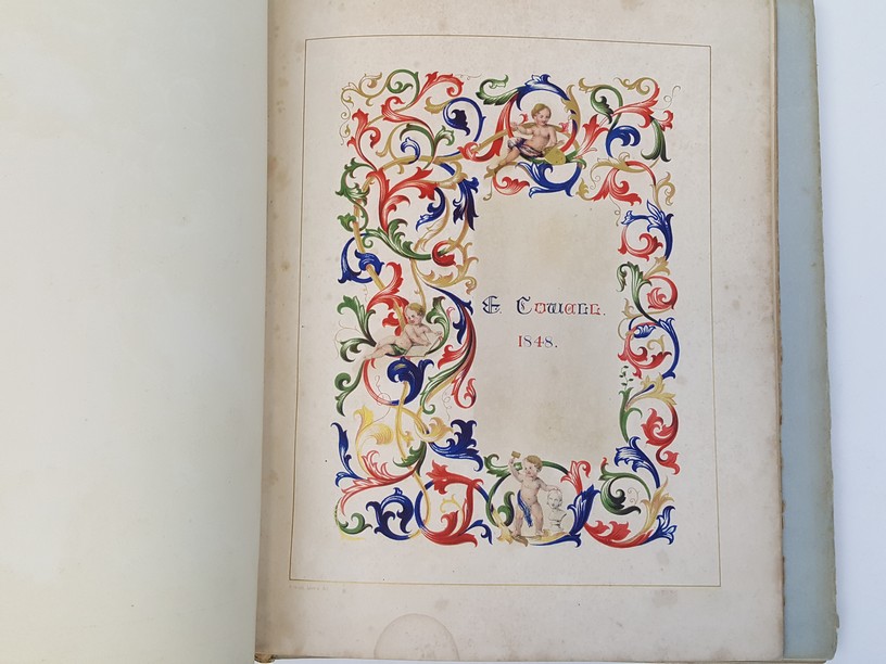 Victorian Sketch Album with Original Paintings and Sketches by Cowall ...