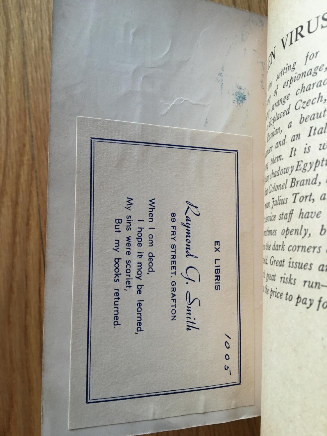 Alien Virus by Alan Caillou: Very Good Soft cover (1961) 1st Edition ...