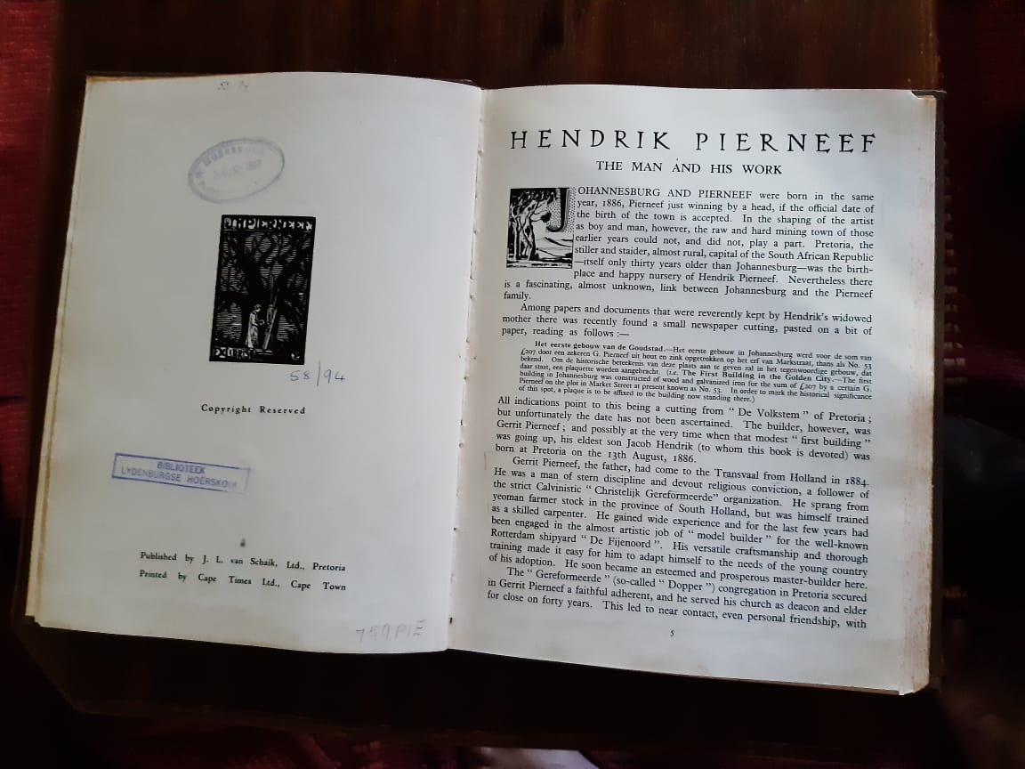 Hendrik Pierneef - The Man and his Work by Grosskopf, J F W: Good ...