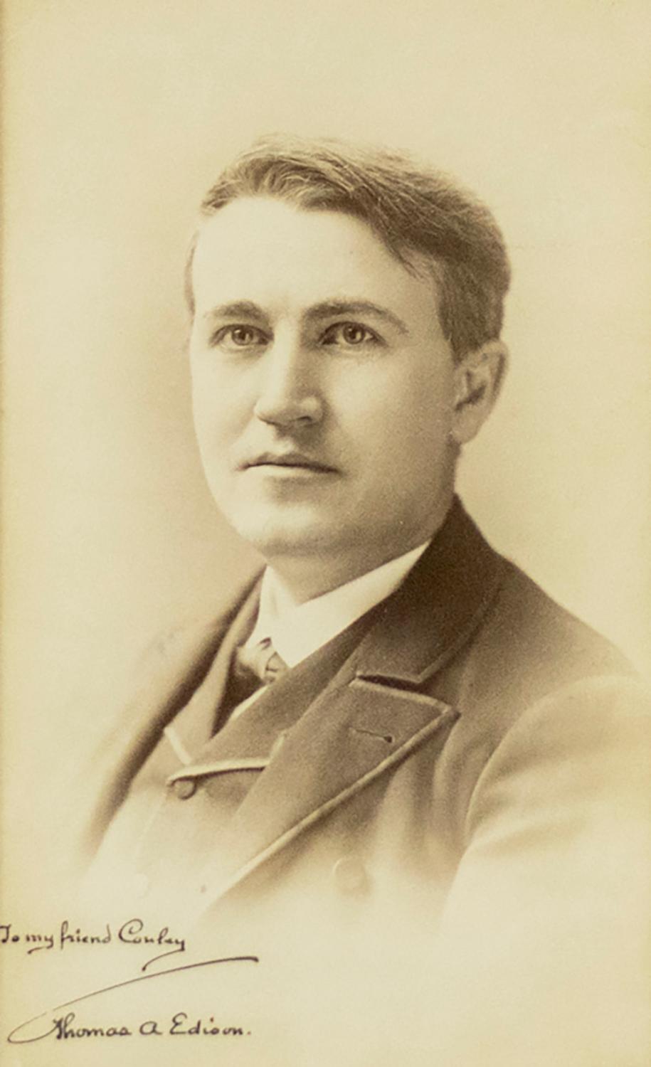 Thomas A. Edison Signed Photograph. by Edison, Thomas Alva: Signed by ...