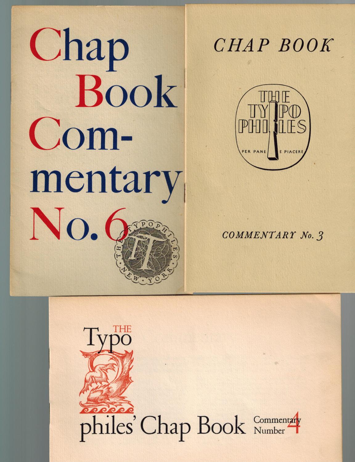 Collection of Typophile Chap Book Commentaries 1940-1945 by Bennett ...
