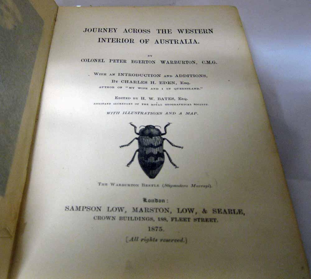 Journey Across the Western Interior of Australia von Warburton, Peter ...