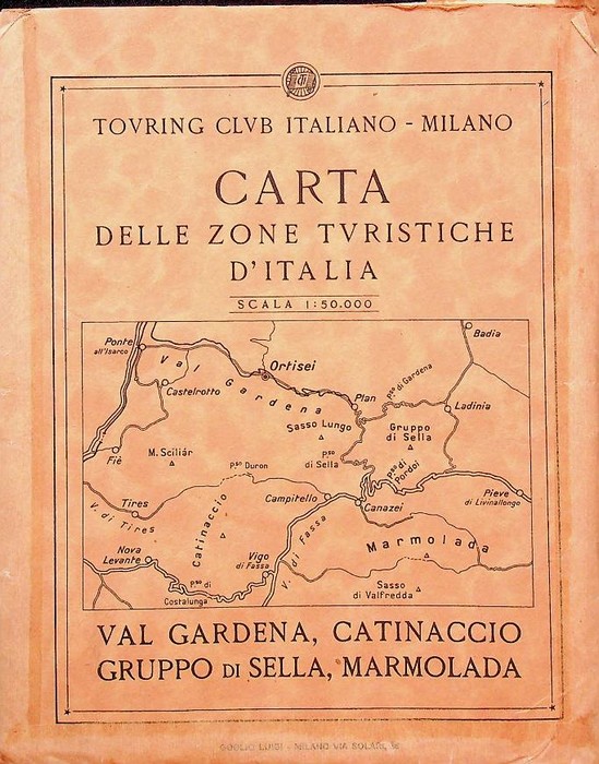 Carta delle zone turistiche d'Italia: Val Gardena, Catinaccio, Gruppo ... Carta delle zone turistiche d'Italia: Val Gardena, Catinaccio, Gruppo ...