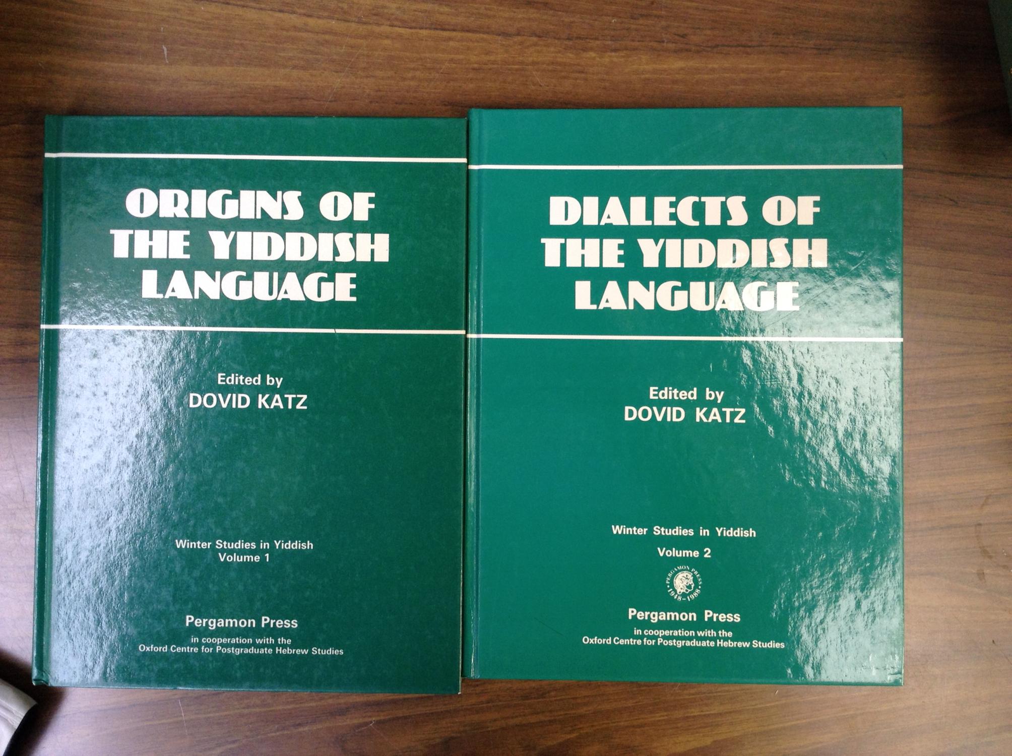 Origins of the Yiddish Language by Katz, Dovid: Near Fine Hardcover ...