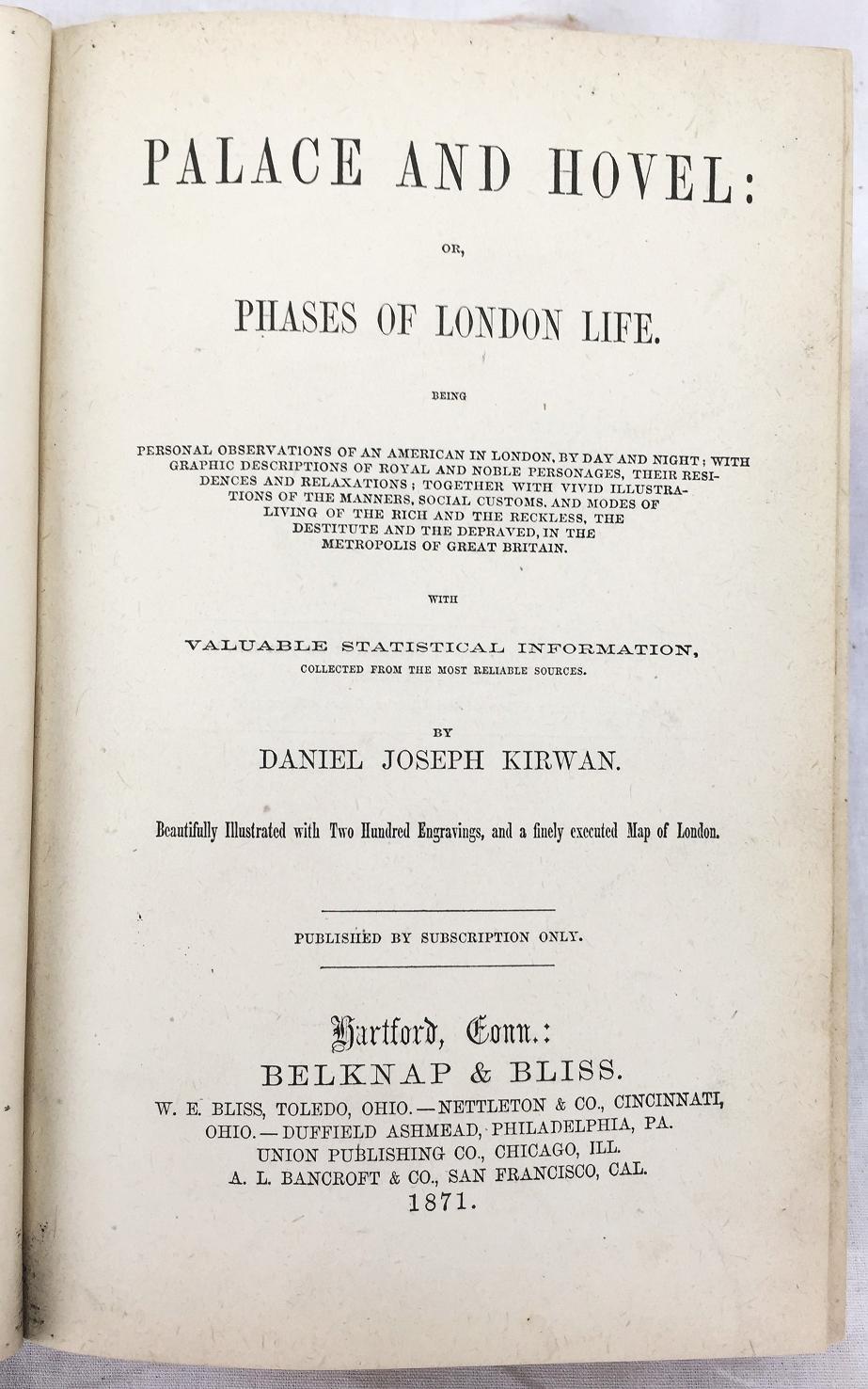 Palace and hovel, or, Phases of London life : Being personal ...