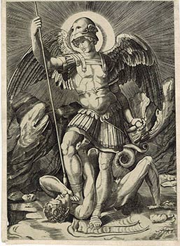 Saint Michael and the Demon. by Ravenna, Marco da.: Art / Print ...