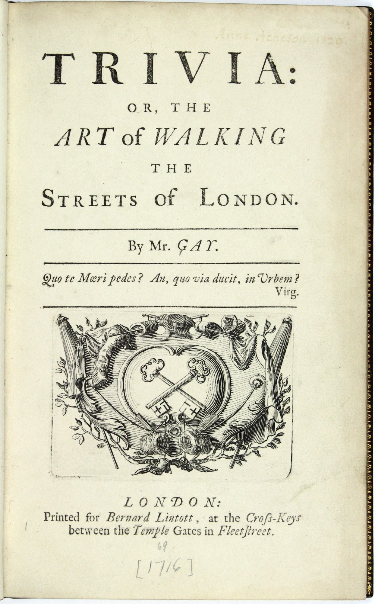Trivia: or the Art of Walking the Streets of London [Large-Paper Copy ...