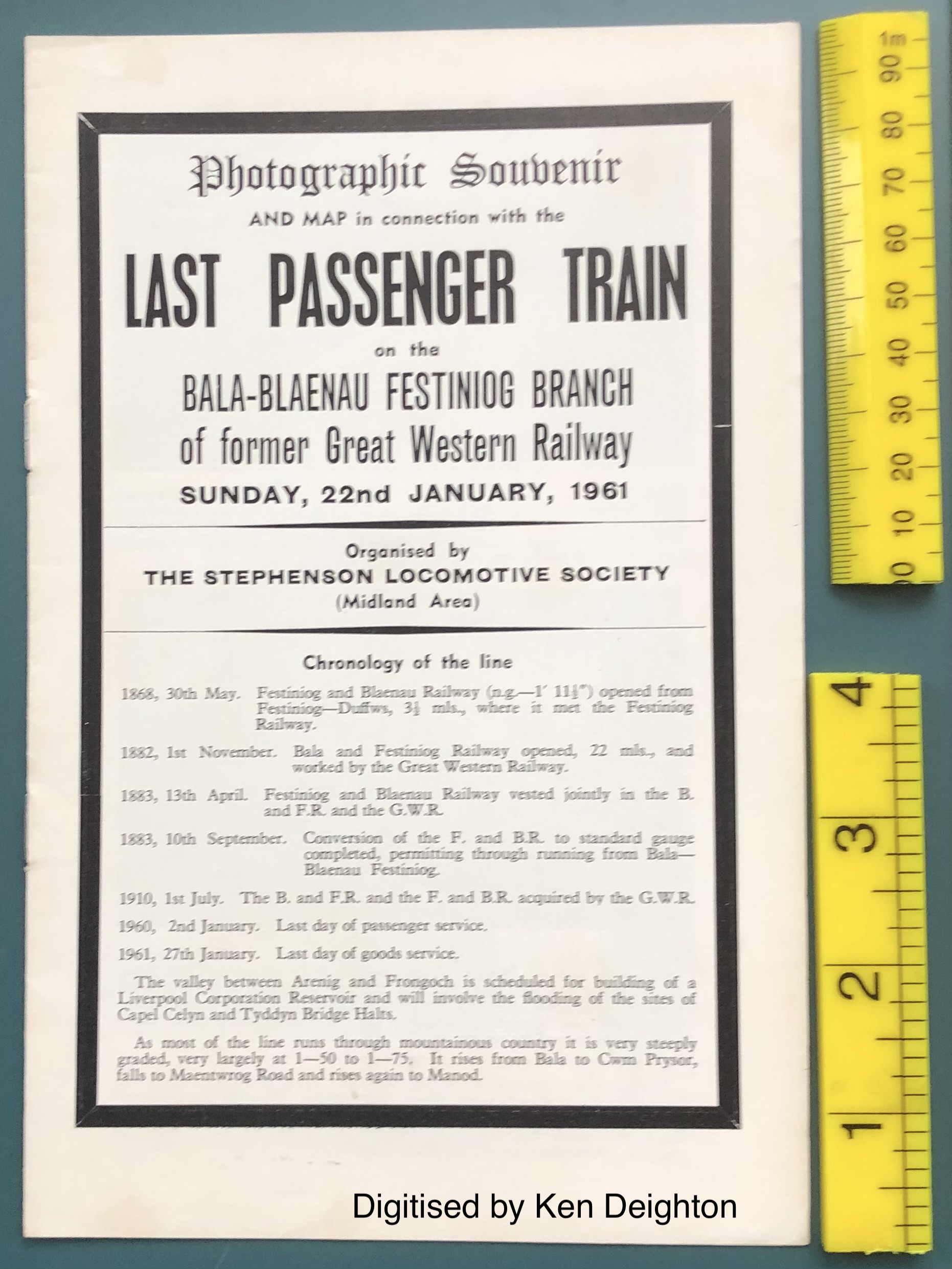 Photographic Souvenir And Map In Connection With The Last Passenger ...