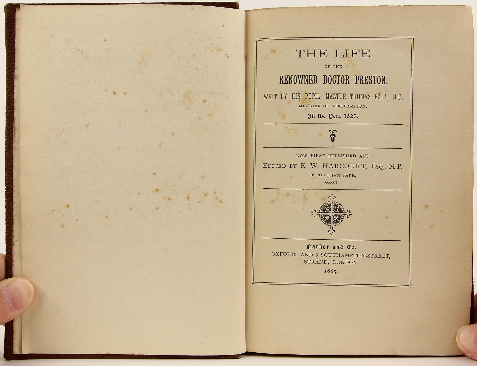 The Life of the Renowned Doctor Preston, Writ by His Pupil, Master ...