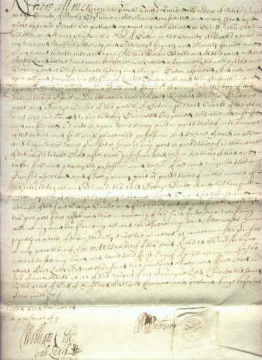Indenture: Handwritten Legal Document/Agreement. by Windsor, Richard ...