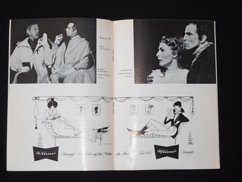 Programmheft 175 Schiller-Theater Berlin 1965/ 66. FAUST II von Goethe ...