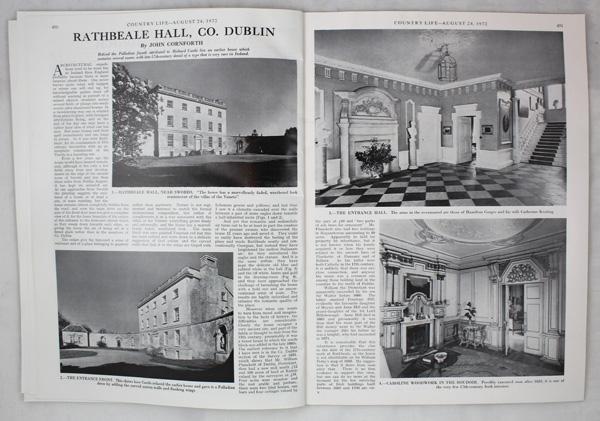 Original Issue of Country Life Magazine Dated August 24th 1972, with a ...