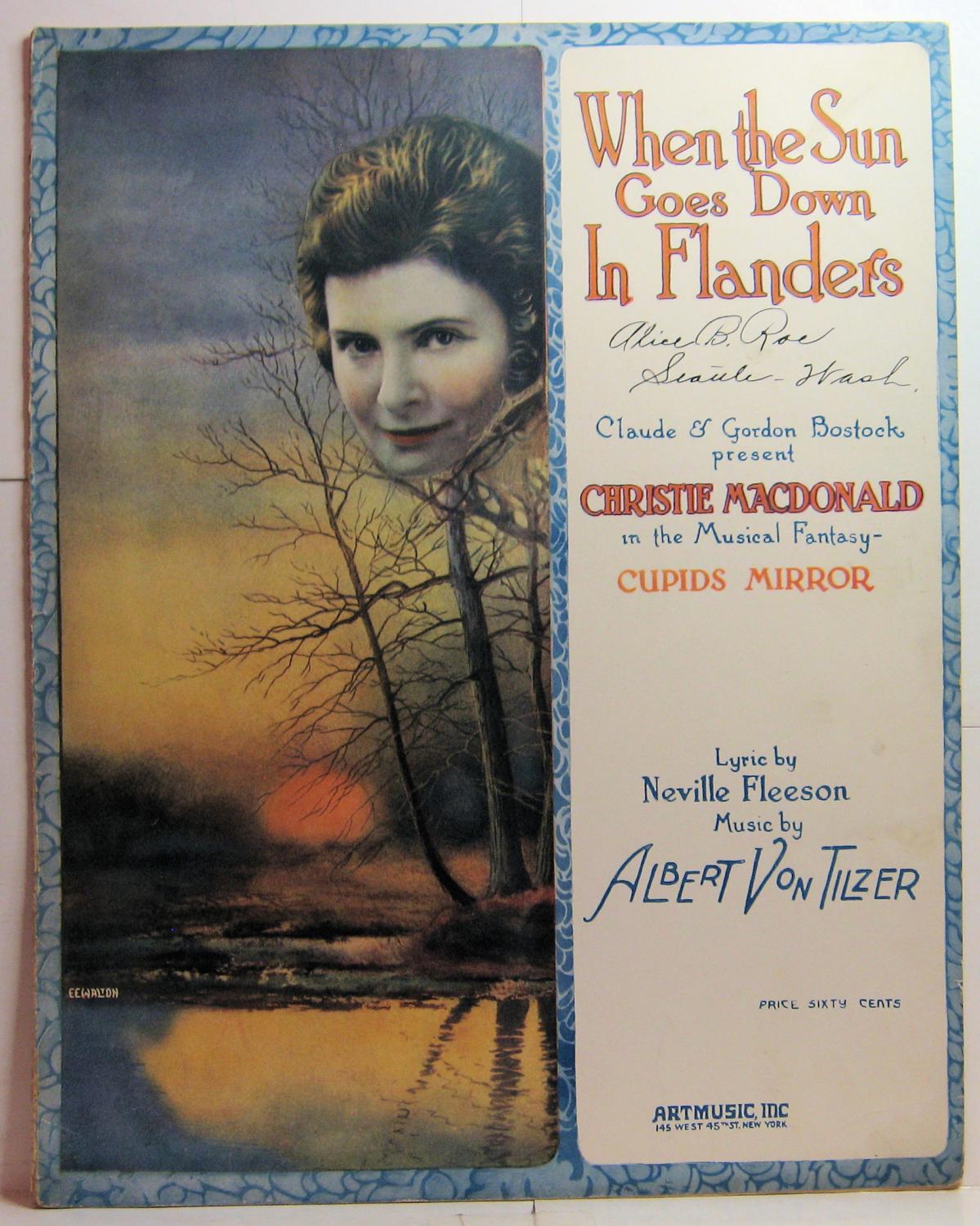When the Sun Goes Down In Flanders by Lyric by Neville Fleeson, Music ...