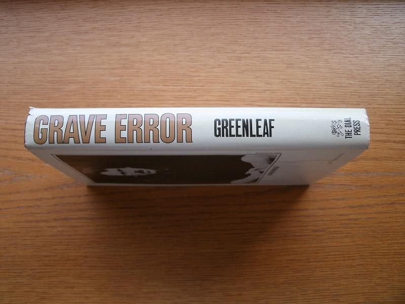 Grave Error by Greenleaf, Stephen: Very Good Hardcover (1979) 1st ...