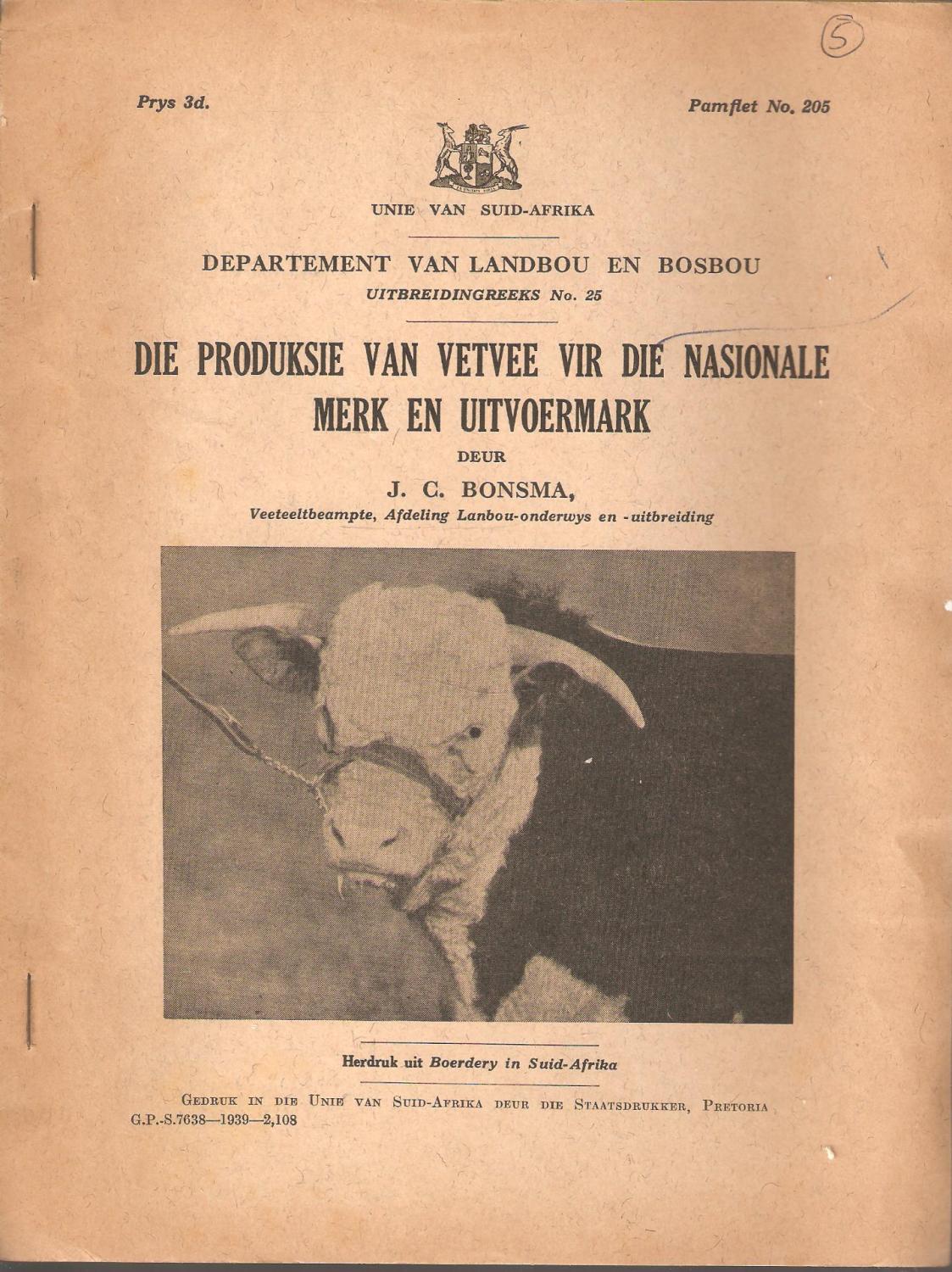 Die Produksie van Vetvee vir die Nasionale Merk en Uitvoermark by ...