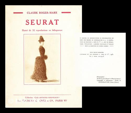 Seurat by Roger-Marx, Claude: (1931) First Edition. | MW Books Ltd.