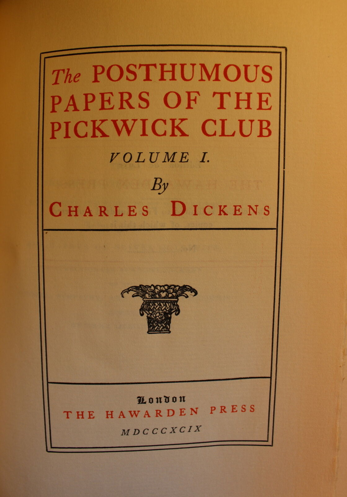 The Posthumous Papers of the Pickwick Club by Charles Dickens: Very ...