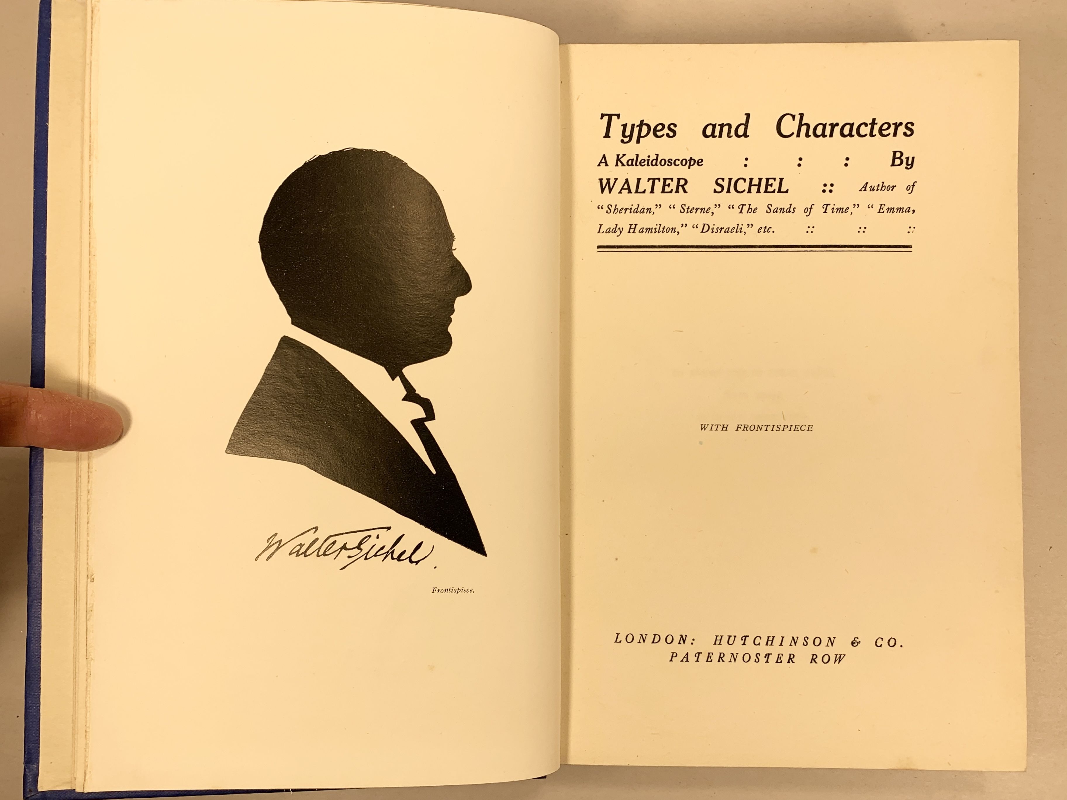 Types and Characters A Kaleidoscope by Sichel, Walter: Good Hardcover ...