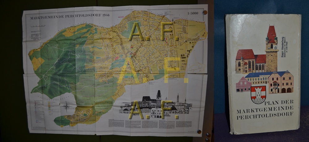 Plan der Martgemeinde Perchtoldsdorf, 1 : 5.000 (ca. 120 x 85 cm): (1111) Karte | Antiquarische ...