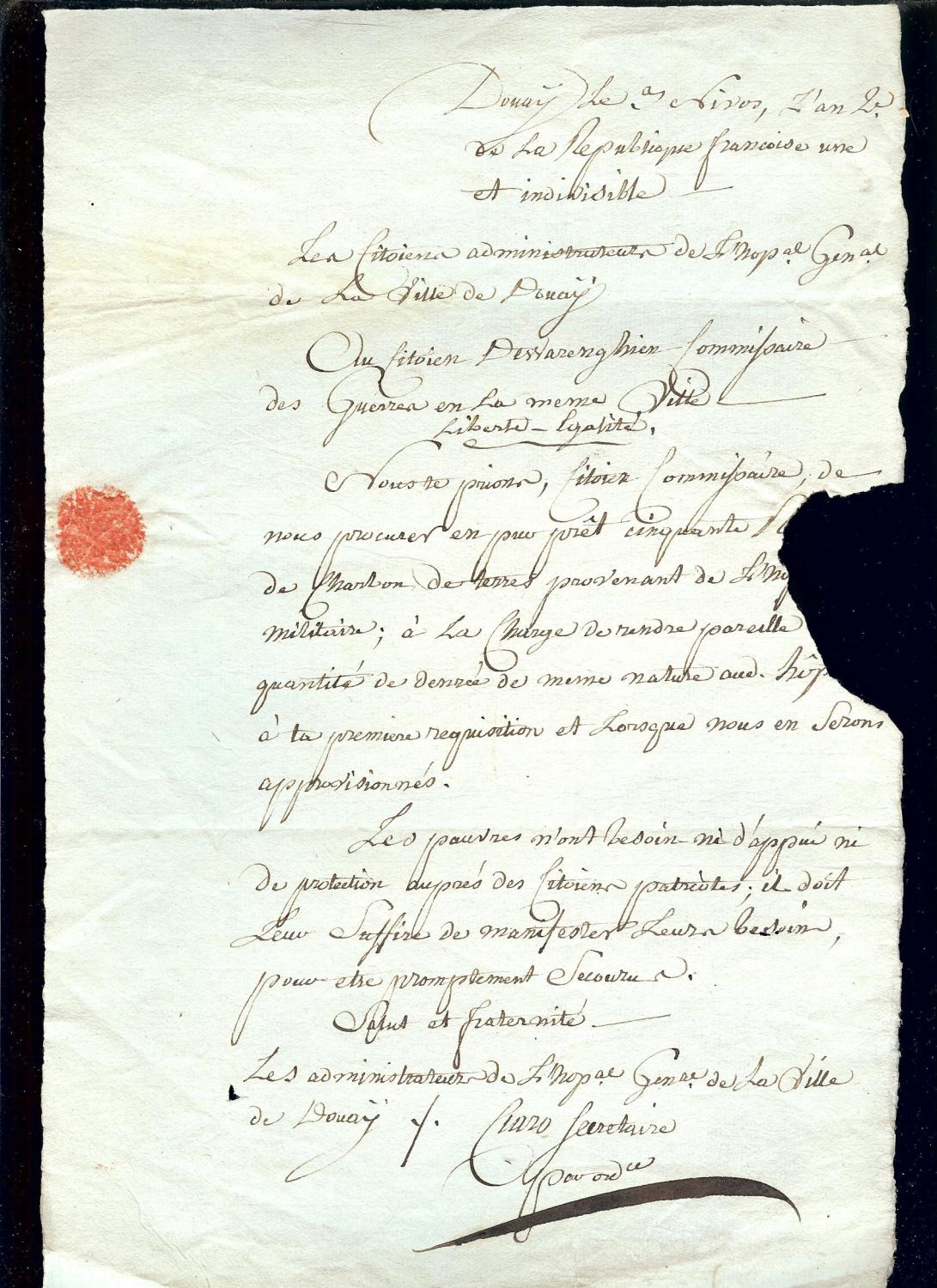 CORRESPONDANCE & DOCUMENTS de Louis Philippe François DE WARENGHIEN de ...