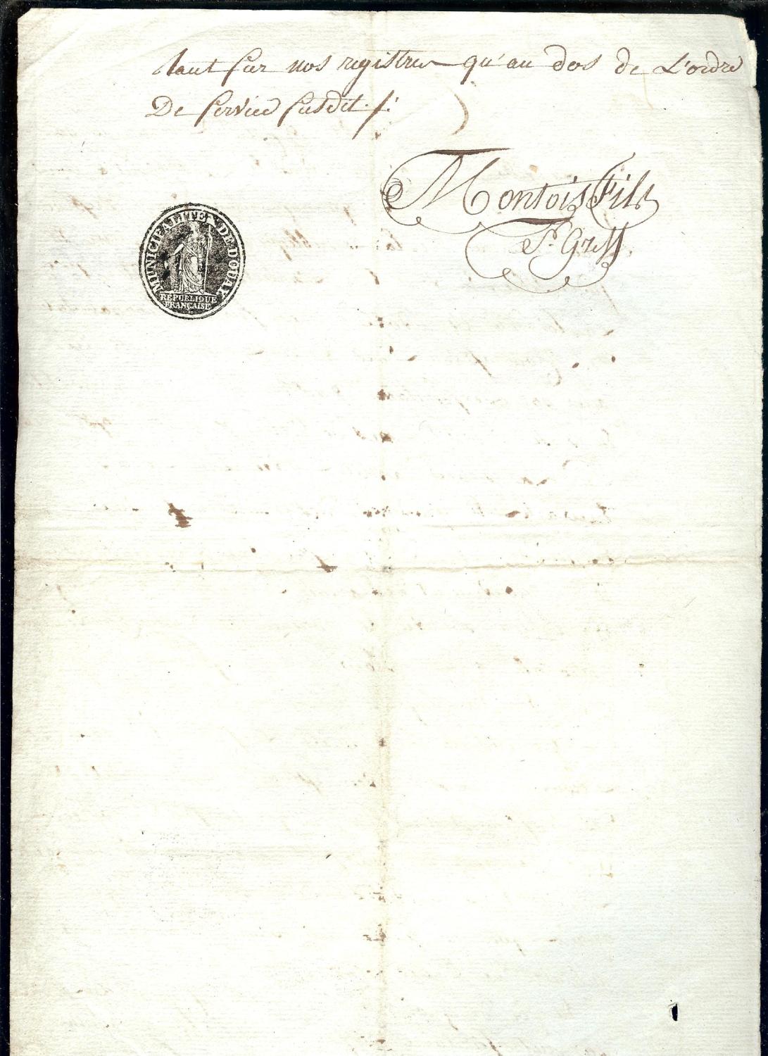 CORRESPONDANCE & DOCUMENTS de Louis Philippe François DE WARENGHIEN de ...