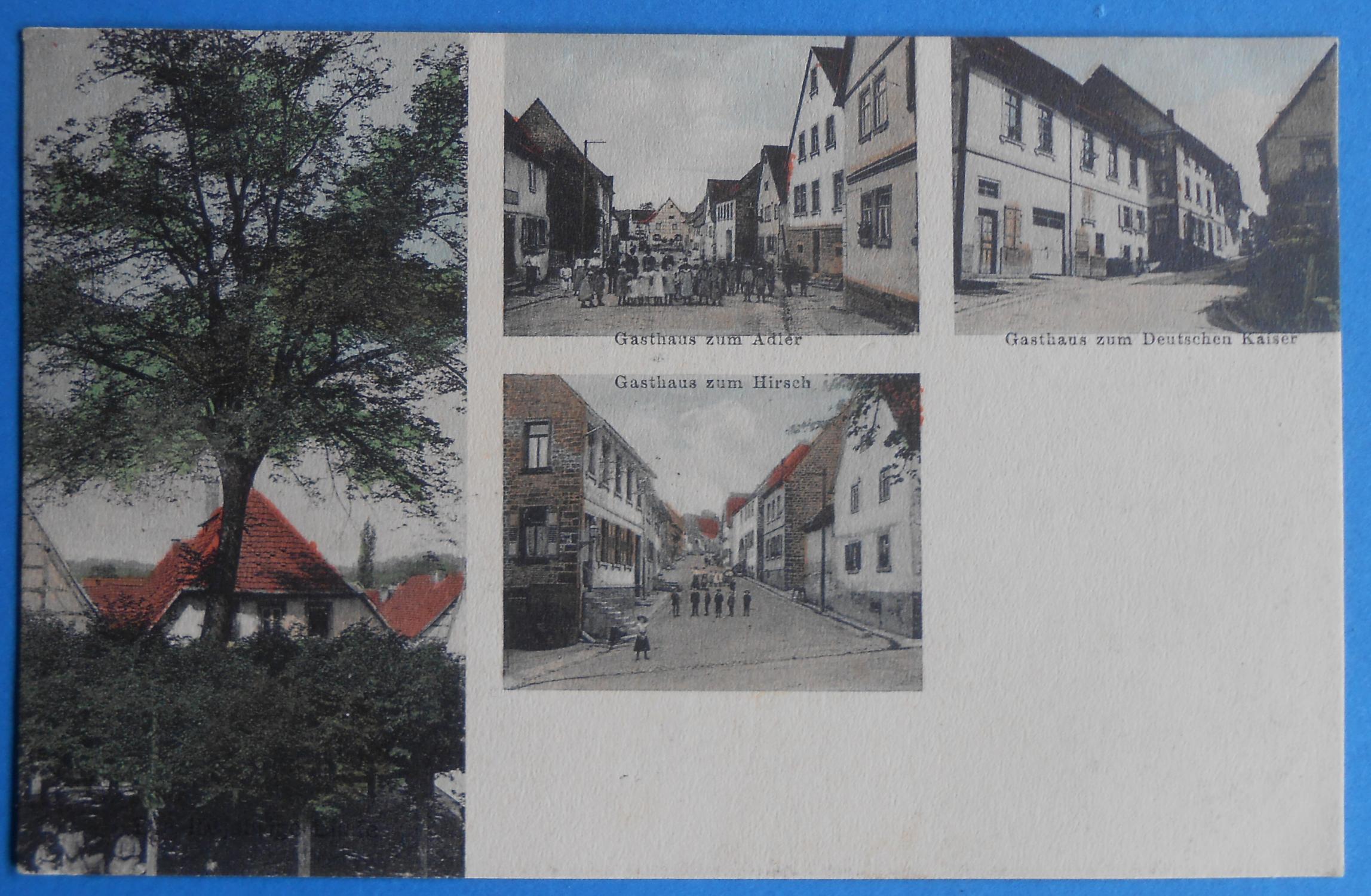 Hilsbach (Sinsheim). Teilansicht, Gasthaus zum Adler, Gasthaus zum ...