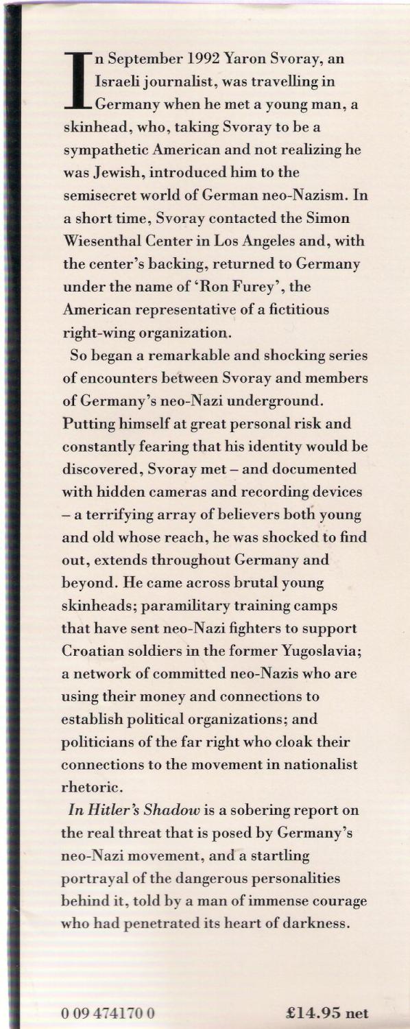 In Hitler's Shadow: Israeli's Journey Inside Germany's Neo-Nazi ...